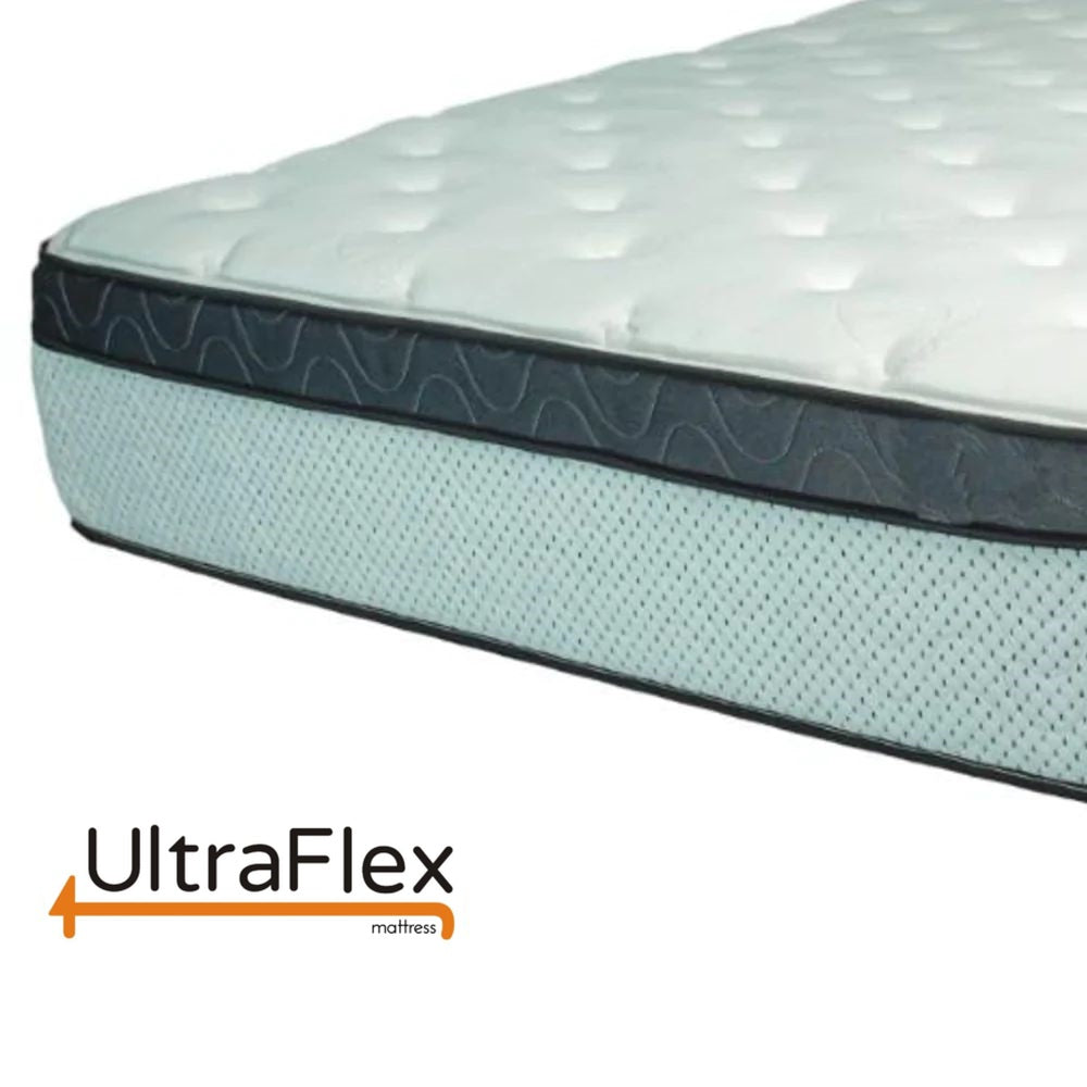 UltraFlex EUPHORIA 14" Orthopedic Eurotop Pocket Coil Foam Encased Eco ...